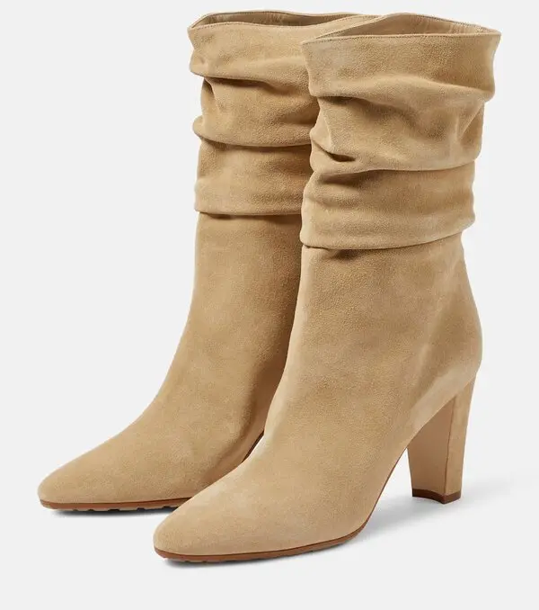 Manolo Blahnik Calasso Suede Ankle Boots - Brown