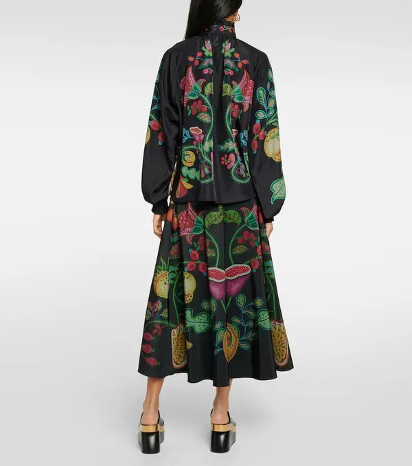 La DoubleJ Cerere Printed Silk Voile Blouse