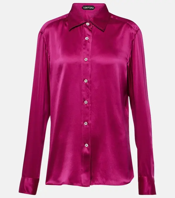 TOM FORD Silk Satin Shirt - Pink