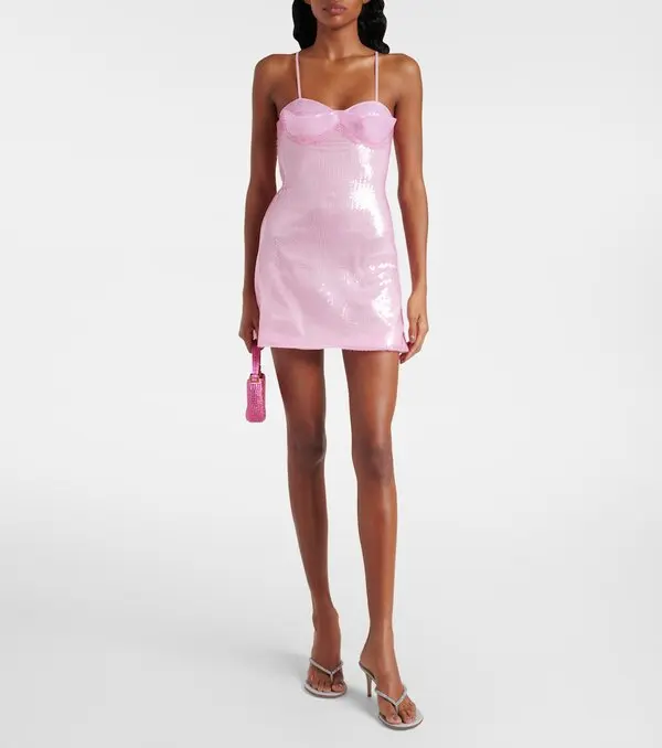 David Koma Sequin-embellished Mini Dress