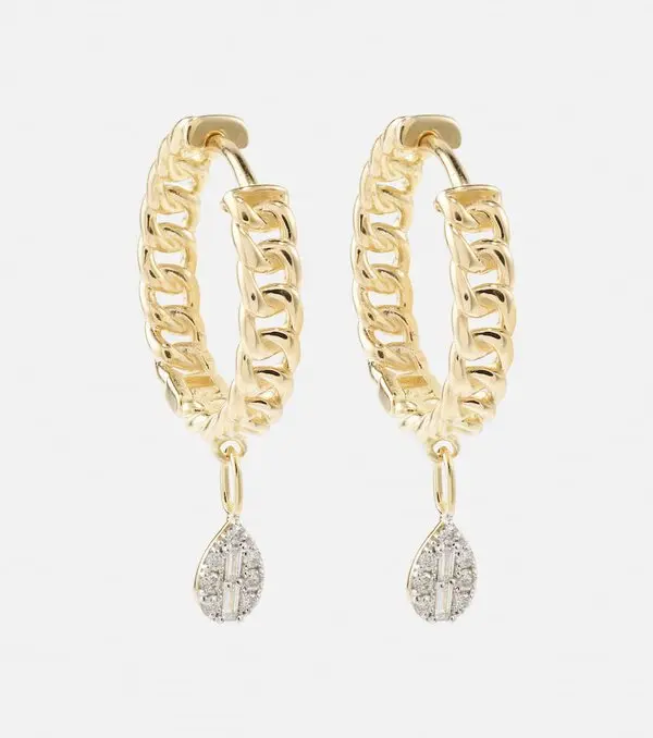 STONE AND STRAND 10kt Diamond Drop Earrings - Gold