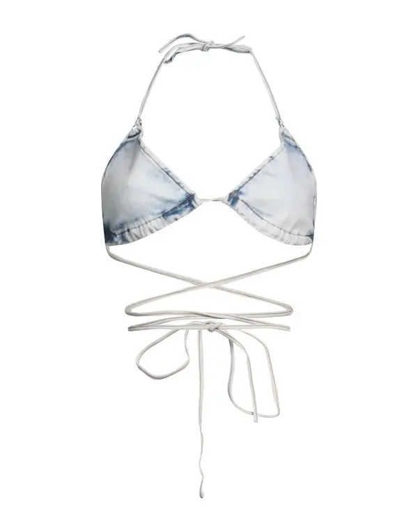 VICOLO Tie-dyed Denim Crop Top