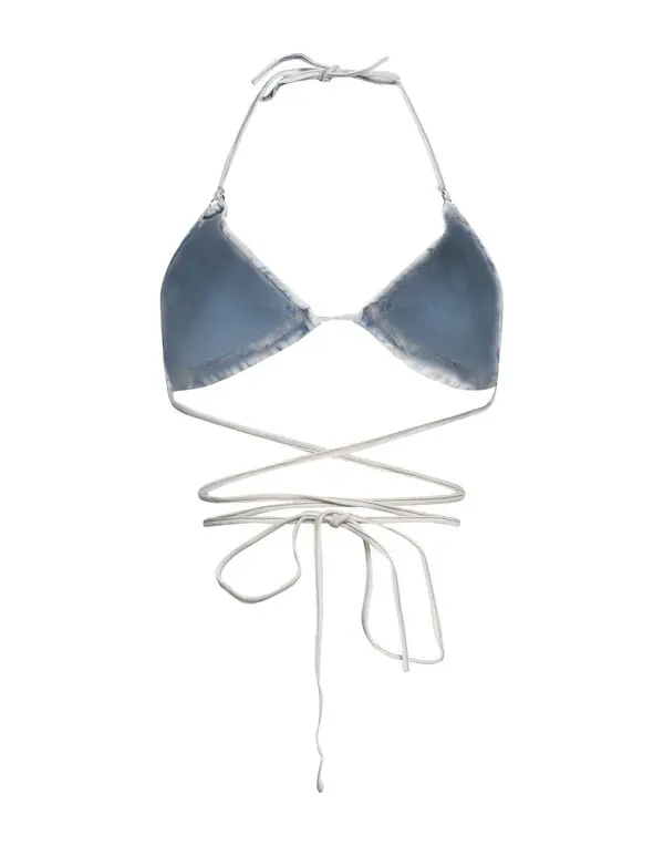 VICOLO Tie-dyed Denim Crop Top