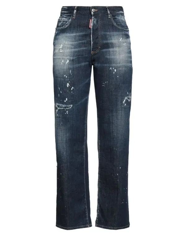 Dsquared2 Straight-leg Jeans With Leather Trims