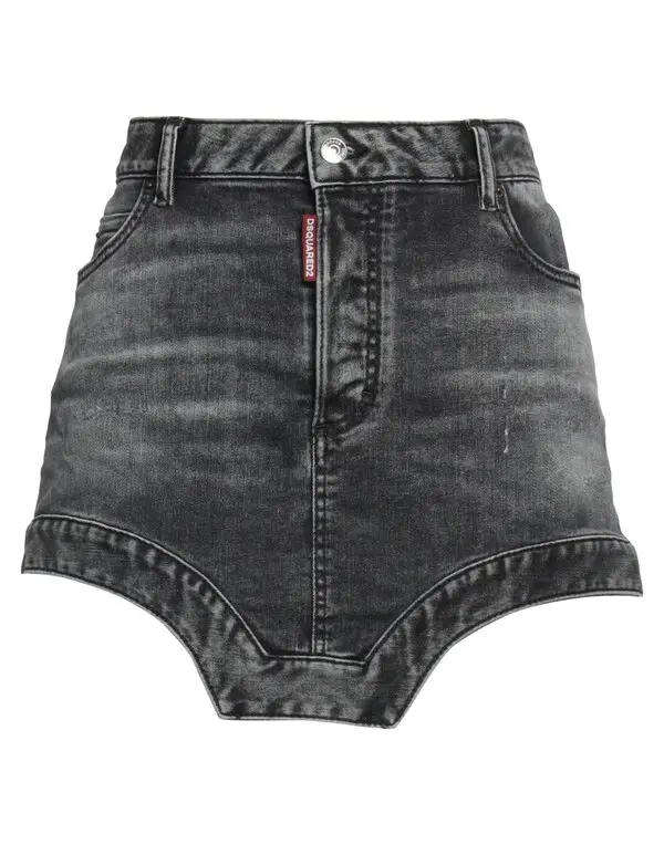 Dsquared2 Asymmetric Denim Mini Skirt
