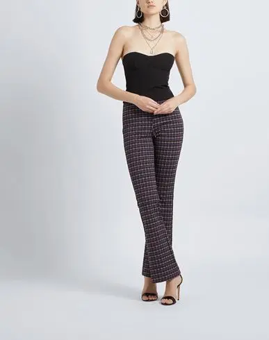 8 BY YOOX High-waisted Houndstooth Flared Pants - Purple