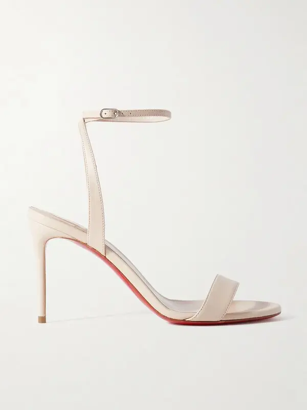 CHRISTIAN LOUBOUTIN Loubigirl 85 Leather Sandals - Neutrals
