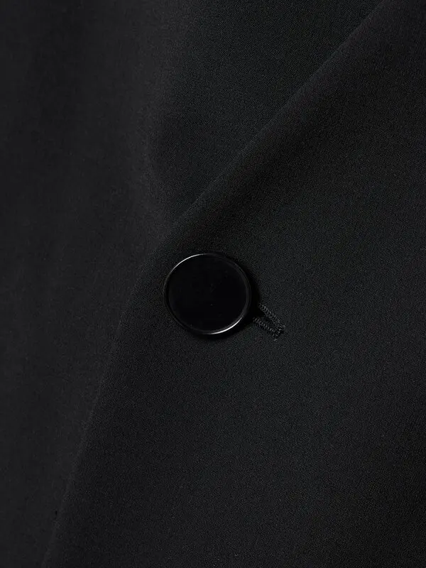 FFORME Velma Double-breasted Wool-blend Crepe Blazer - Black
