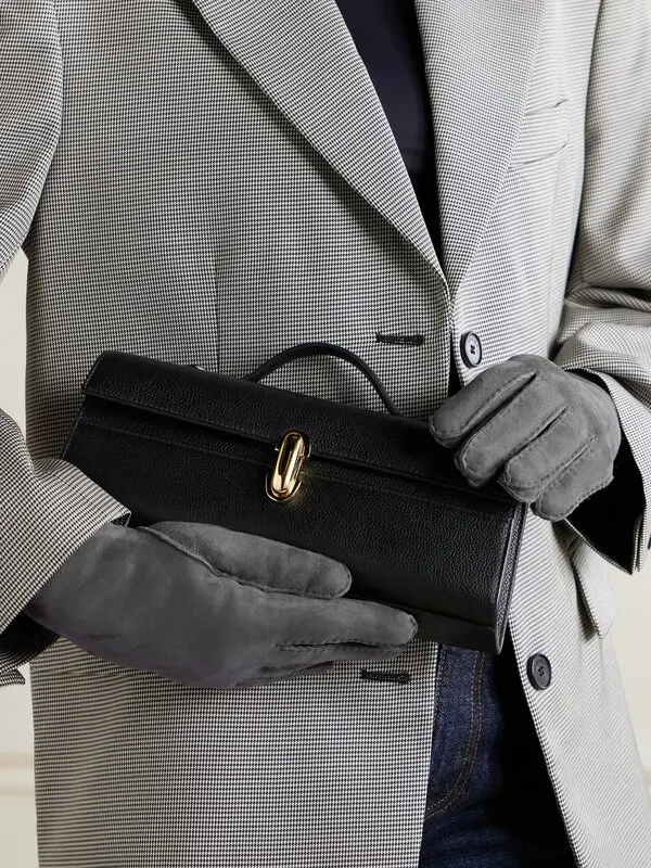 AGNELLE Denise Shearling Gloves - Gray