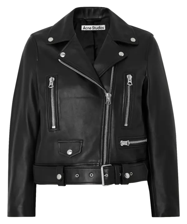 Acne Studios Belted Leather Biker Jacket
