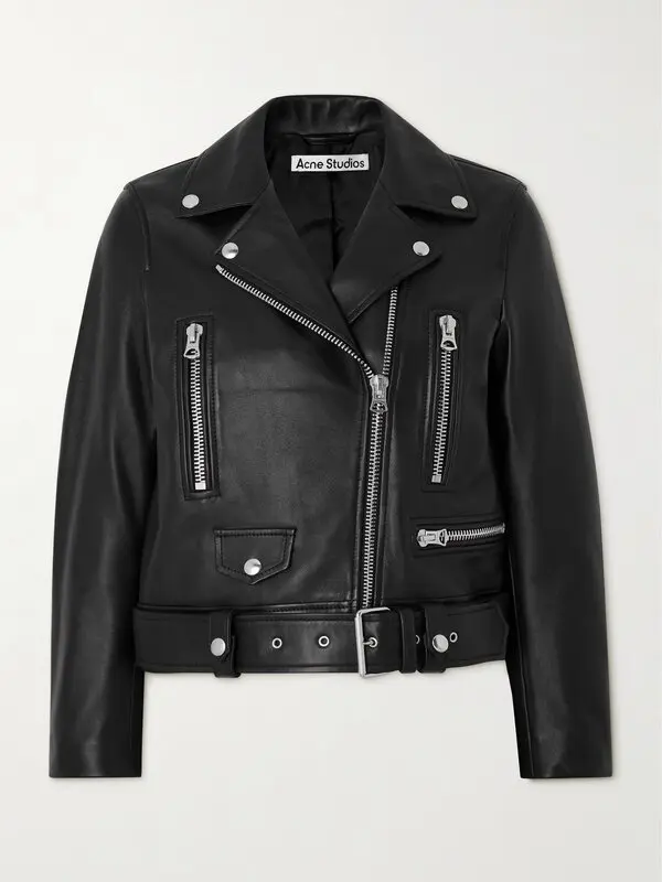 Acne Studios Belted Leather Biker Jacket