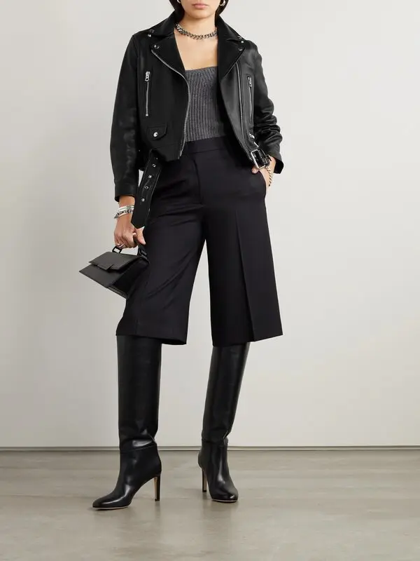 Acne Studios Belted Leather Biker Jacket
