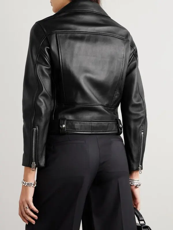 Acne Studios Belted Leather Biker Jacket