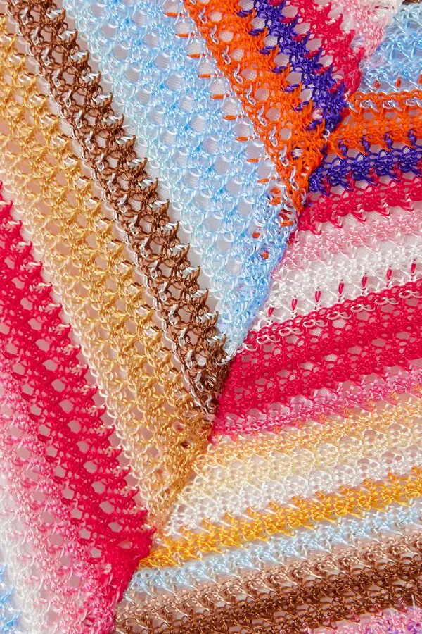 Missoni One-shoulder Striped Crochet-knit Bikini