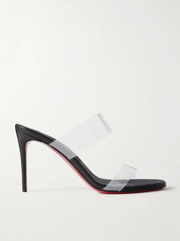 CHRISTIAN LOUBOUTIN Just Loubi 85 Pvc Mules - Black
