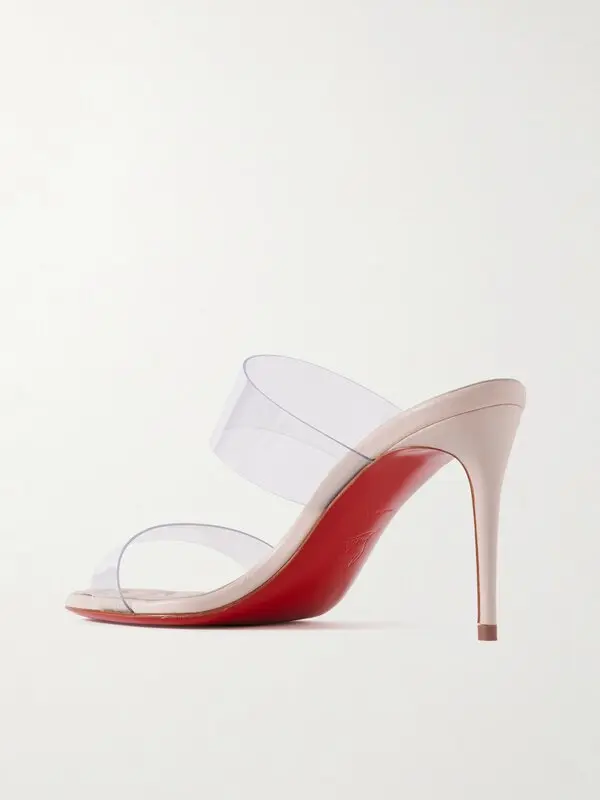 CHRISTIAN LOUBOUTIN Just Loubi 85 Pvc Mules - Neutrals
