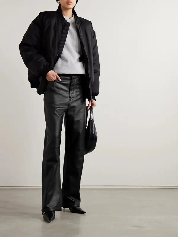 Wardrobe.NYC Leather Wide-leg Trousers