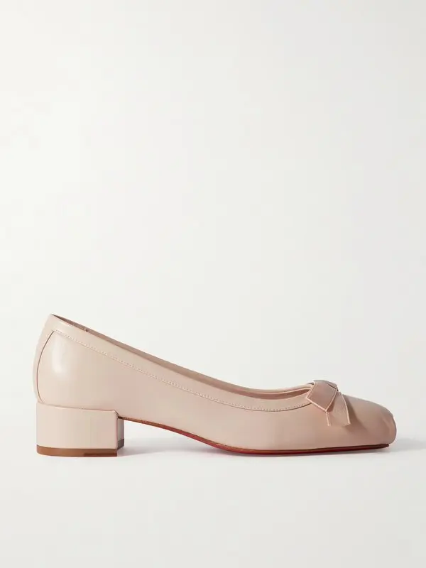 CHRISTIAN LOUBOUTIN Mamaflirt 30 Leather Ballet Pumps - Neutrals