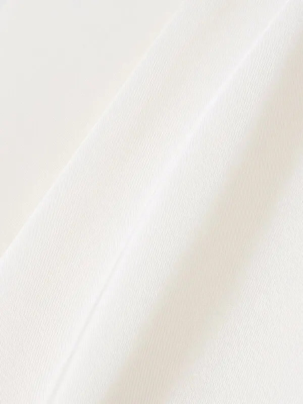 Carolina Herrera Cropped One-shoulder Ruffled Silk-faille Top