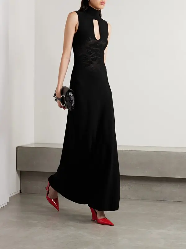 Victoria Beckham Cutout Stretch-knit Gown