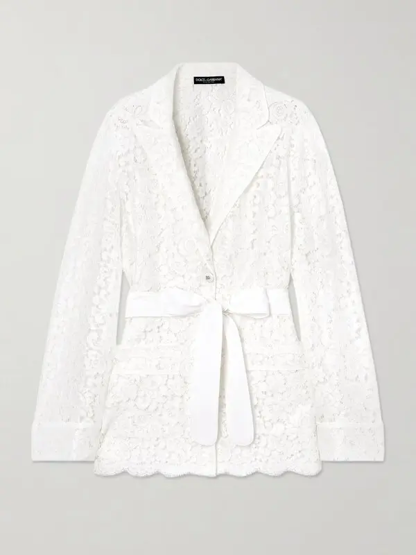 Dolce & Gabbana Belted Lace Jacket