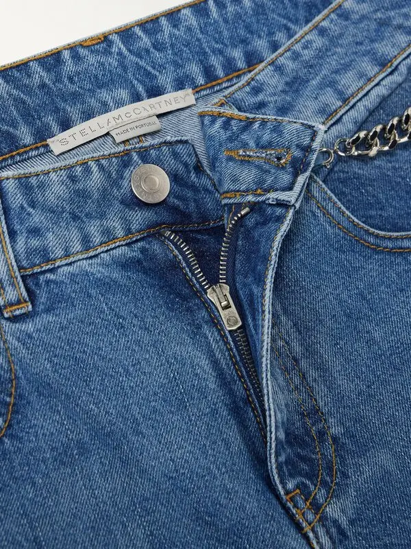 Stella McCartney Net Sustain Falabella Chain-embellished Jeans