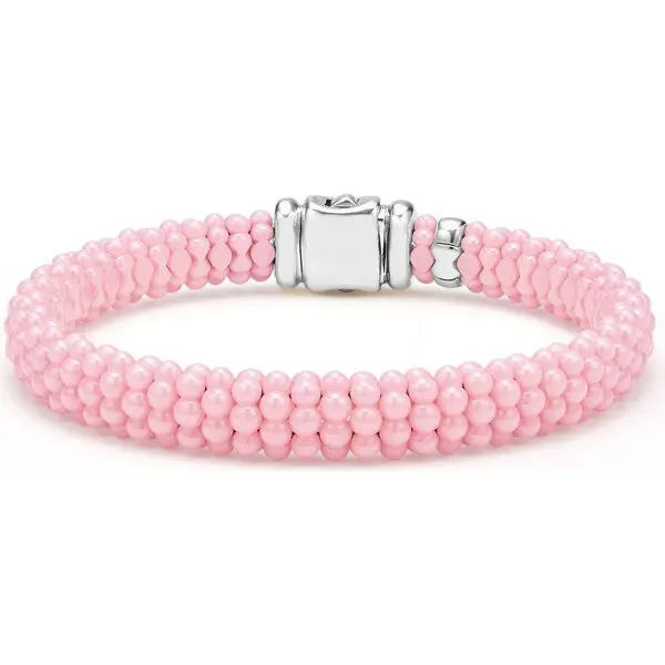 Lagos Caviar Ceramic Beaded Bracelet - Pink