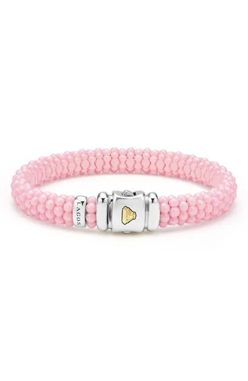 Lagos Caviar Ceramic Beaded Bracelet - Pink