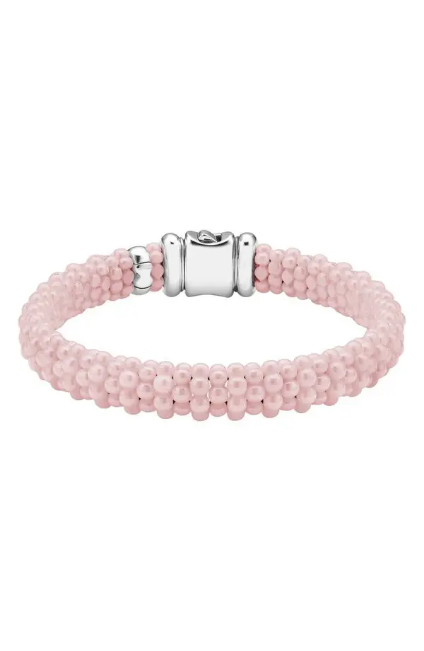 Lagos Caviar Ceramic Beaded Bracelet - Pink