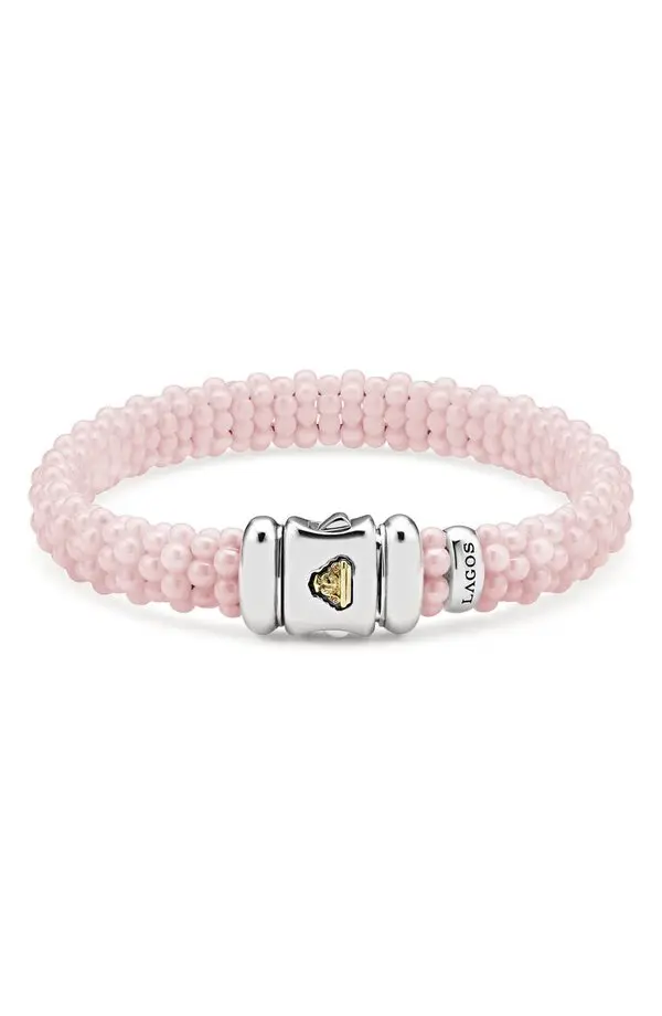 Lagos Caviar Ceramic Beaded Bracelet - Pink