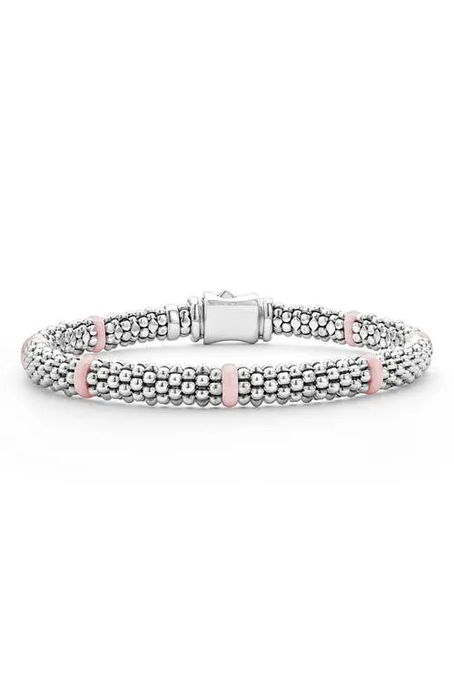 Lagos Caviar Ceramic Station Bracelet - Pink