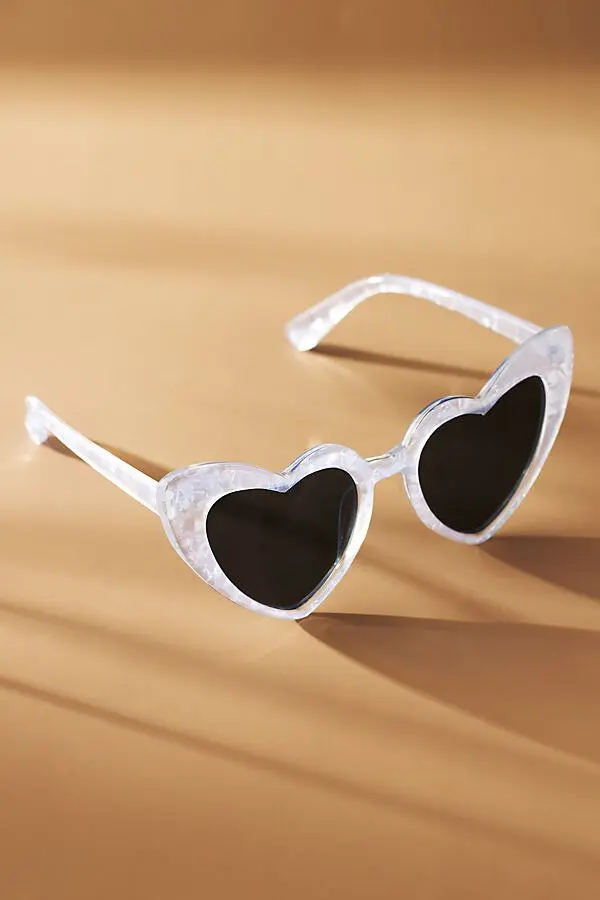 Bhldn Mother-of-pearl Heart Sunglasses