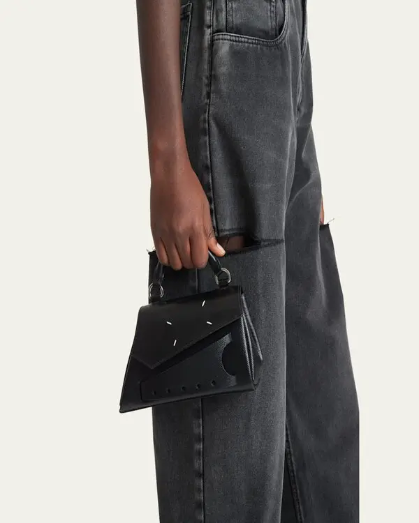 MAISON MARGIELA Snatched Micro Asymmetric Top-handle Bag - Black