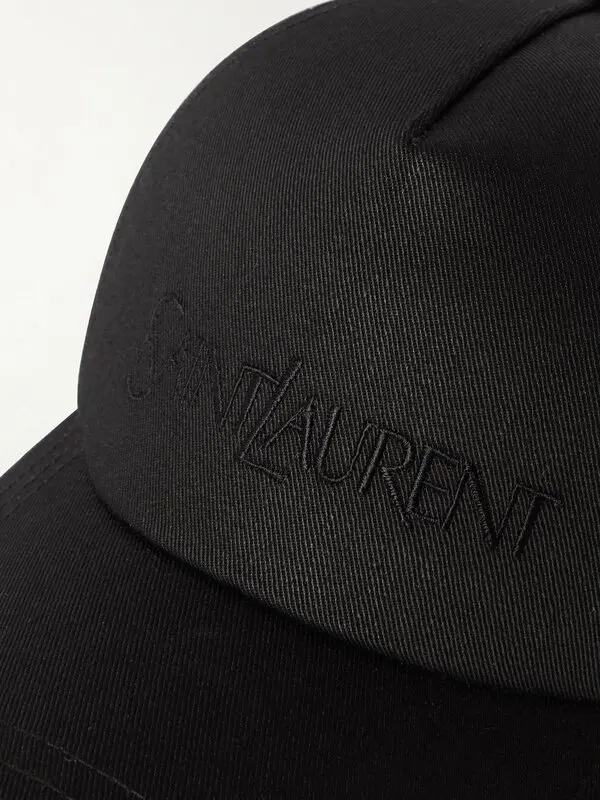 Saint Laurent Logo-Embroidered Baseball Cap - Black  display picture 1