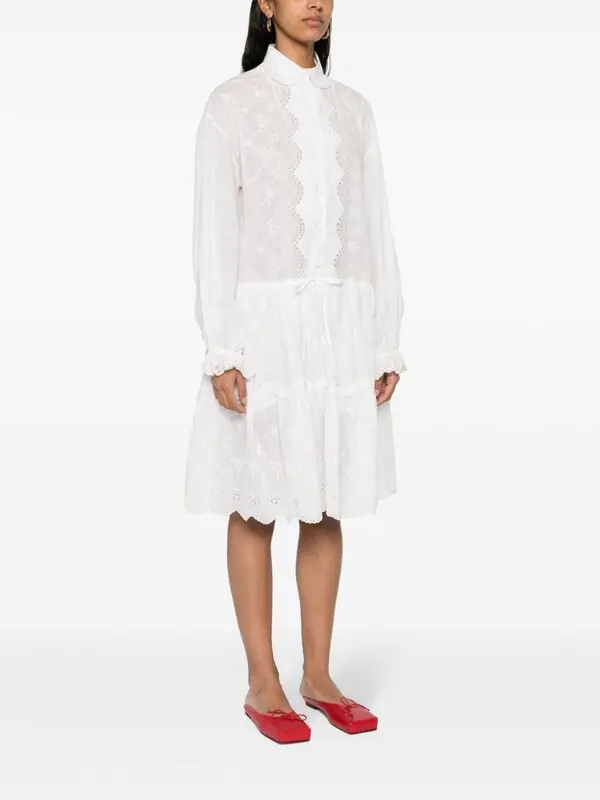 Ermanno Scervino Floral-embroidery Mini Dress