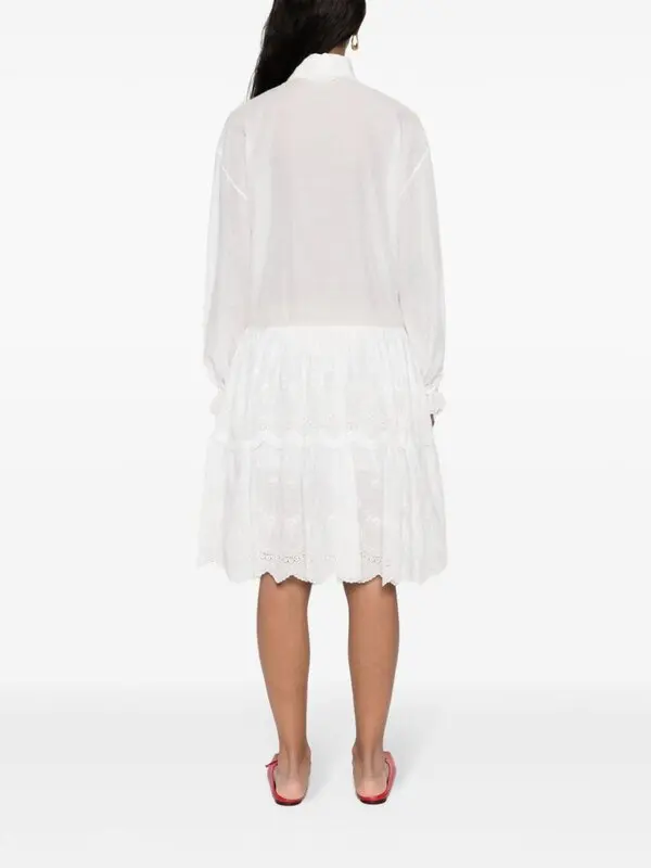 Ermanno Scervino Floral-embroidery Mini Dress