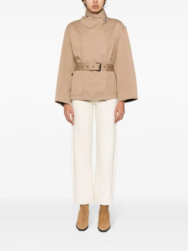 MARANT ETOILE Prunille Belted Cotton Jacket