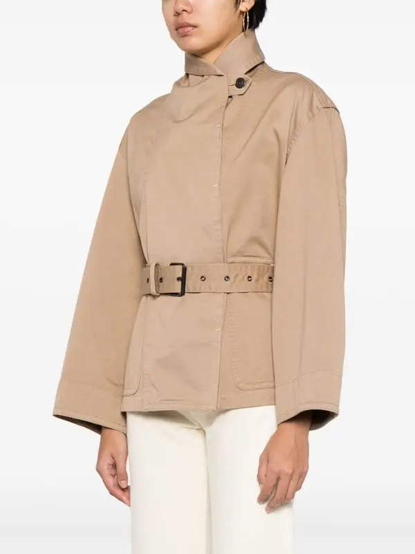 MARANT ETOILE Prunille Belted Cotton Jacket