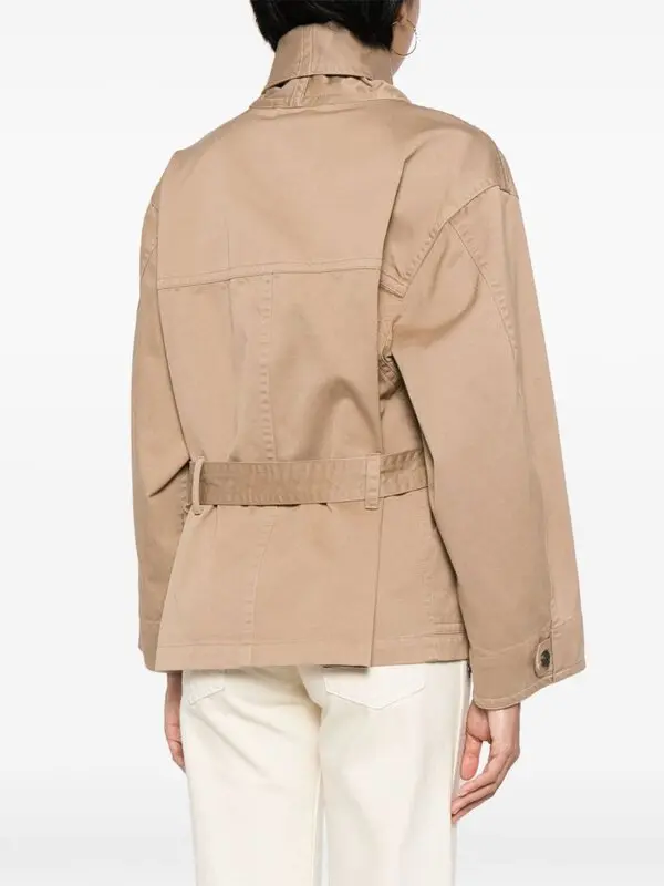 MARANT ETOILE Prunille Belted Cotton Jacket