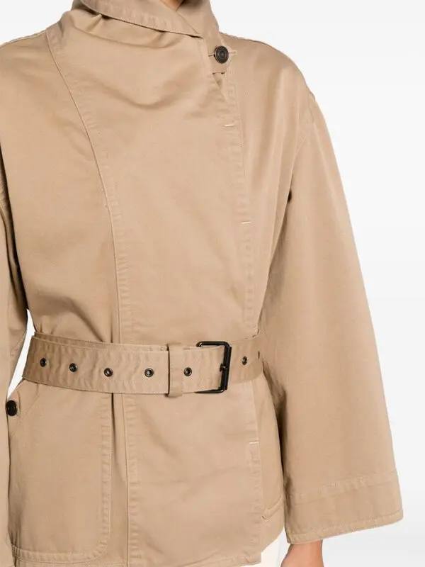 MARANT ETOILE Prunille Belted Cotton Jacket