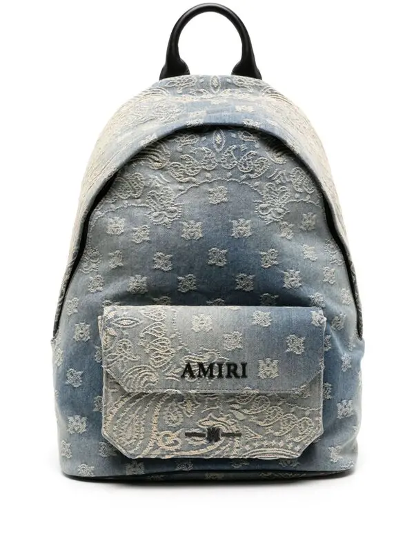Amiri Bandana-jacquard Denim Backpack