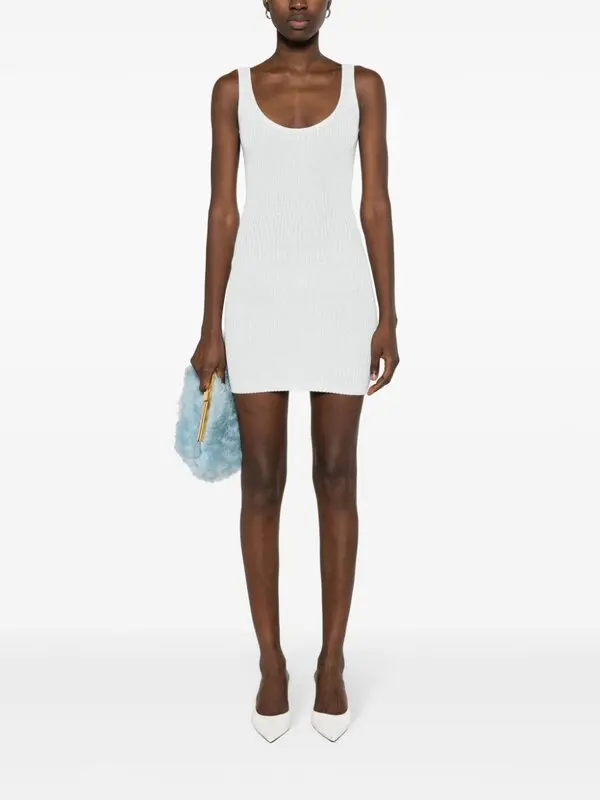 Aya Muse Belu Knitted Mini Dress - Blue | Editorialist