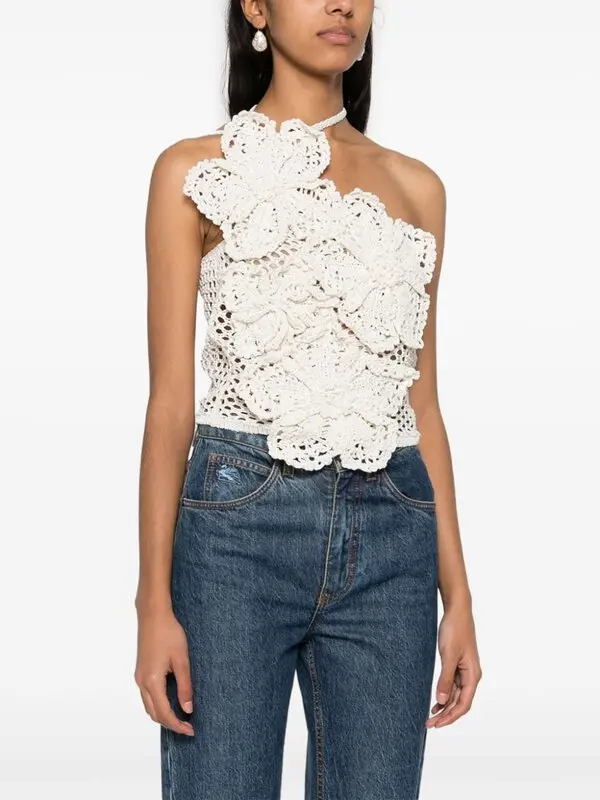 Cult Gaia Nazanin Crochet-knit Top