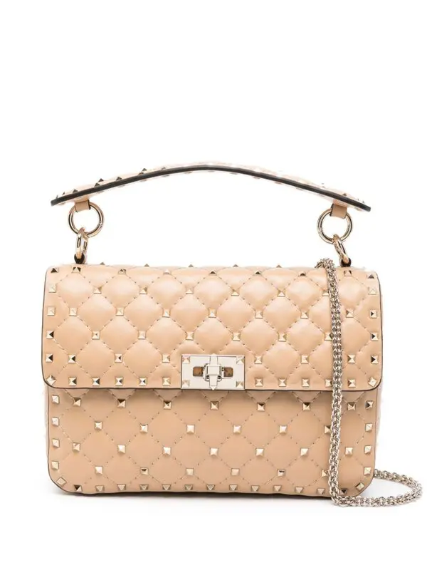 Valentino Garavani Rockstud Leather Top Handle Bag