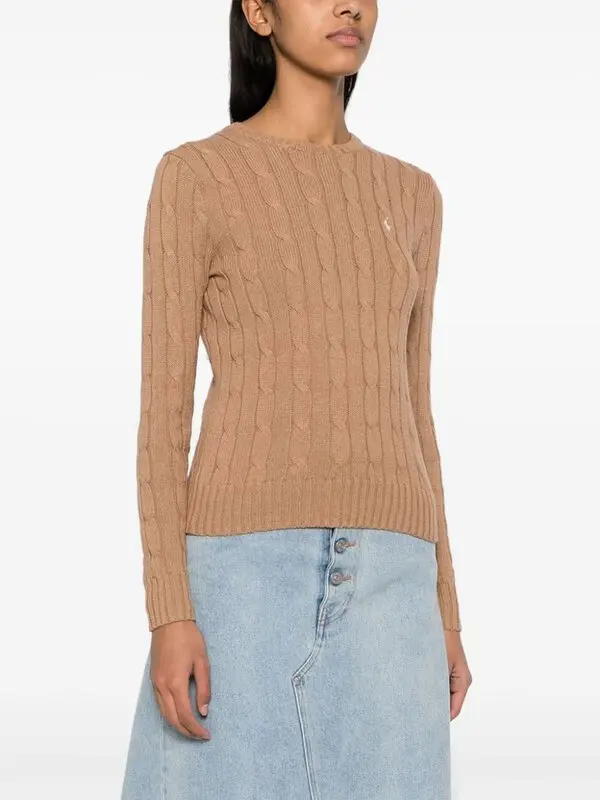 Polo Ralph Lauren Pony Motif Cotton Jumper - Brown