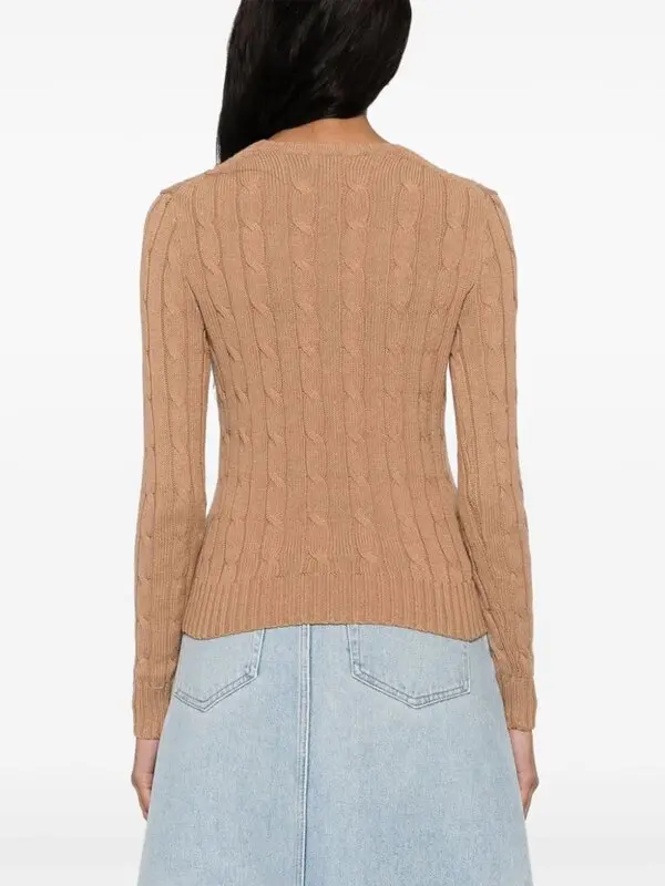 Polo Ralph Lauren Pony Motif Cotton Jumper - Brown