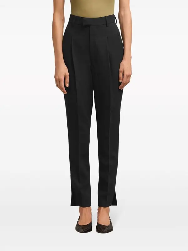 Ami High-waist Tapered Trousers - Black