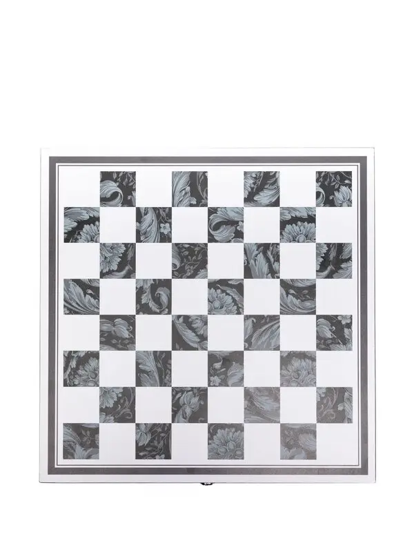 Versace Barocco-print Wood Chess Set