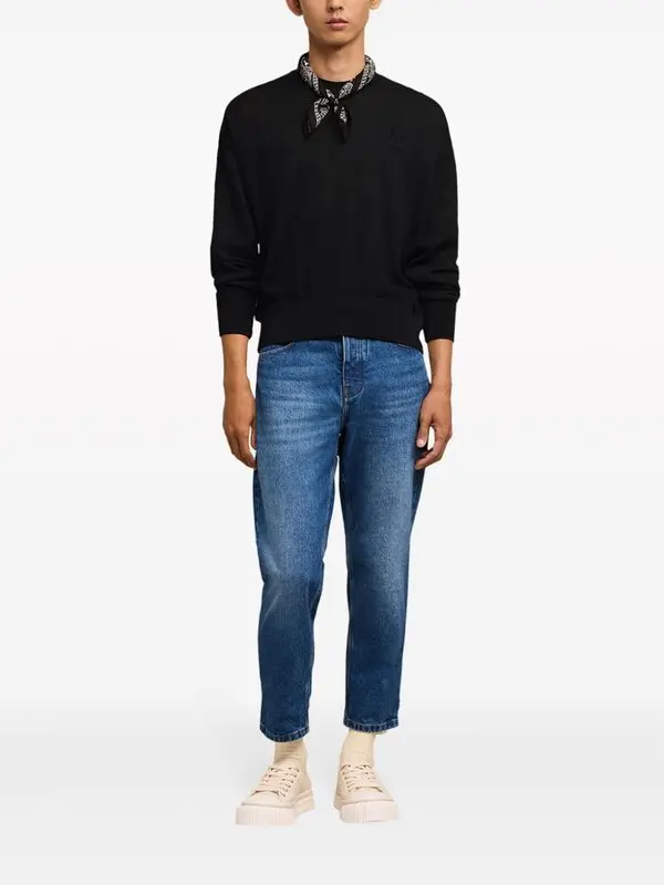 AMI Paris De Coeur Wool Sweater - Black