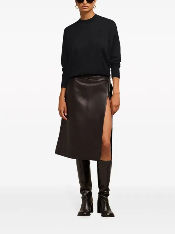 AMI Paris De Coeur Wool Sweater - Black